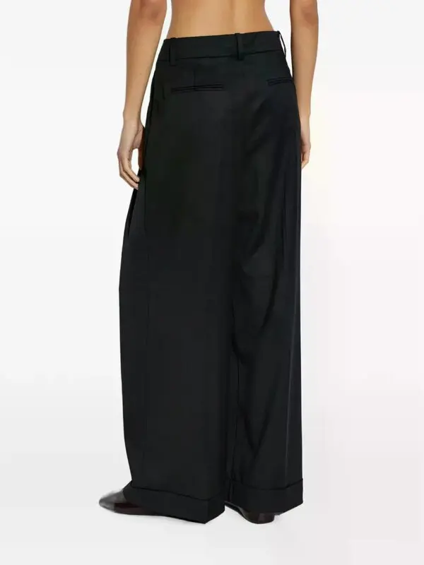 GANNI Pleated Wide-leg Trousers