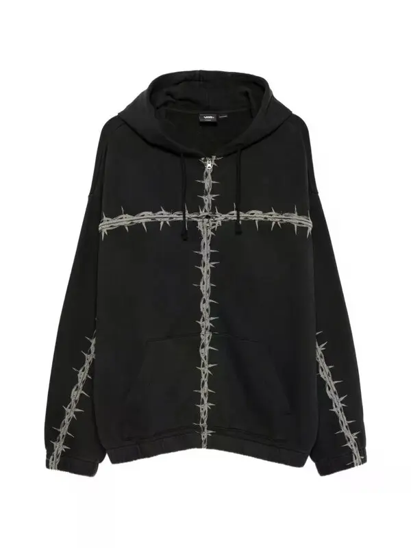 VANS Barbed-wire-print Zip-up Hoodie