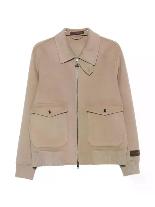 ON THE BUND Zip-up Flap-pocket Jacket