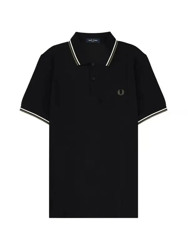 Fred Perry Laurel Wreath-embroidered Striped-trim Polo Shirt