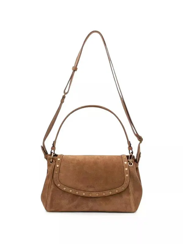 Isabel Marant Étoile Medium Chany Stud-embellished Suede Shoulder Bag