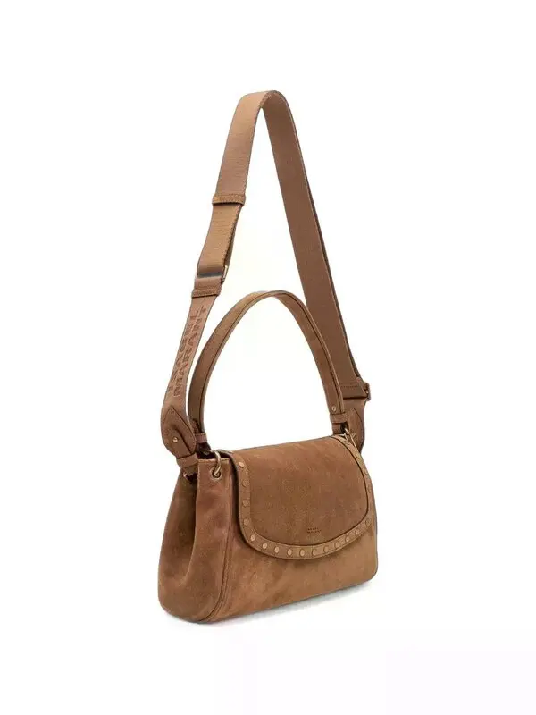 Isabel Marant Étoile Medium Chany Stud-embellished Suede Shoulder Bag