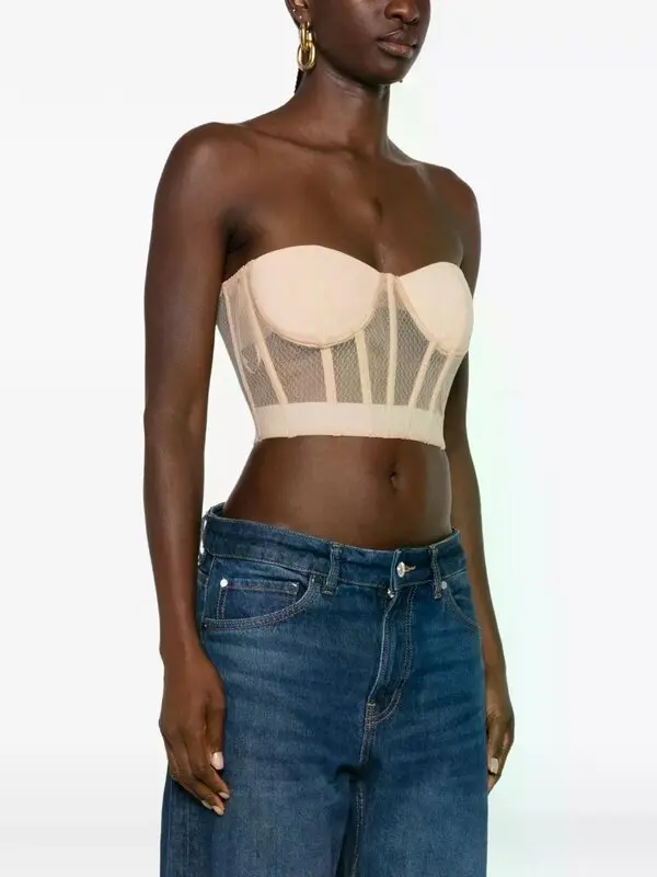 Elisabetta Franchi Sheer-panelled Corset Top