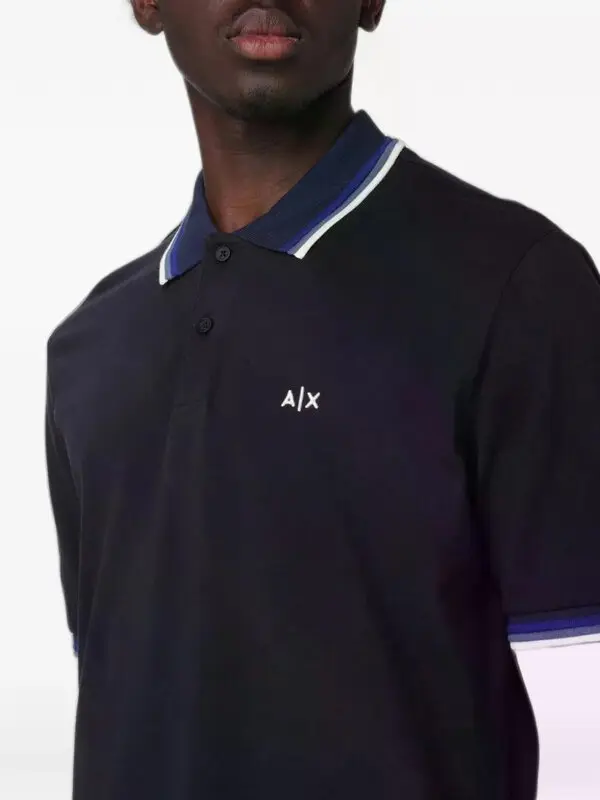 Armani Exchange Logo-embroidered Polo Shirt
