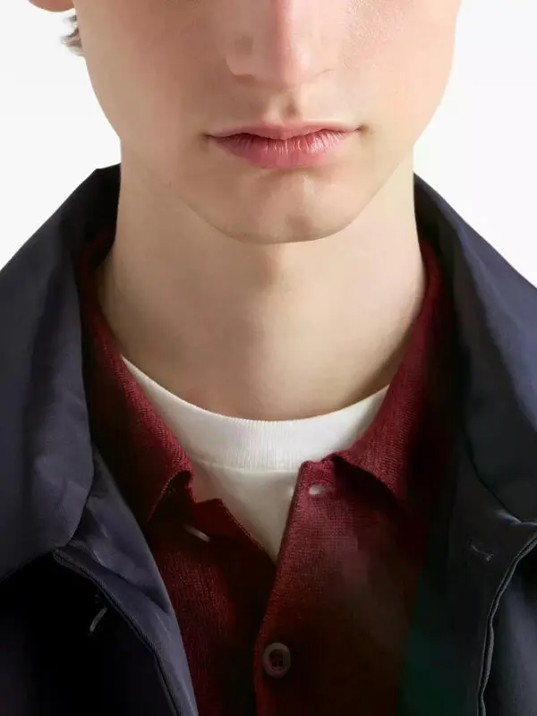 Prada Wool And Silk Polo Sweater