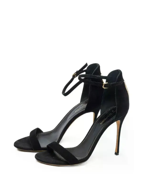 SERGIO ROSSI Suede Ankle-strap Sandals