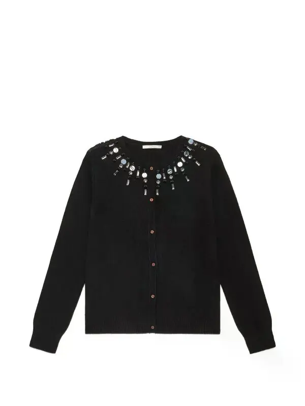 Malìparmi Embroidered-neck Cardigan