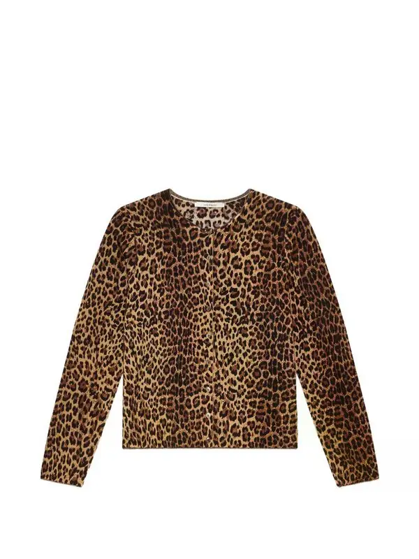 Malìparmi Leopard-print Wool Cardigan - Brown