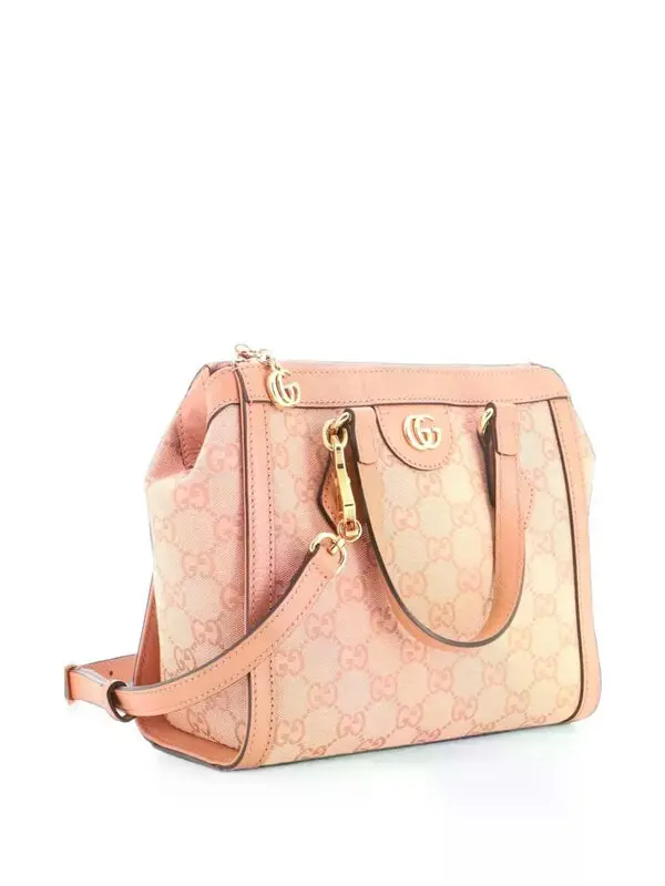 Gucci Ophidia Top Handle Gg Coated Canvas Small Tote Bag - Pink