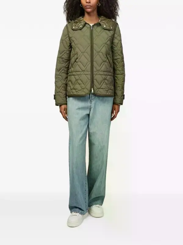 Moncler Lilas Geometric-quilted Jacket - Green