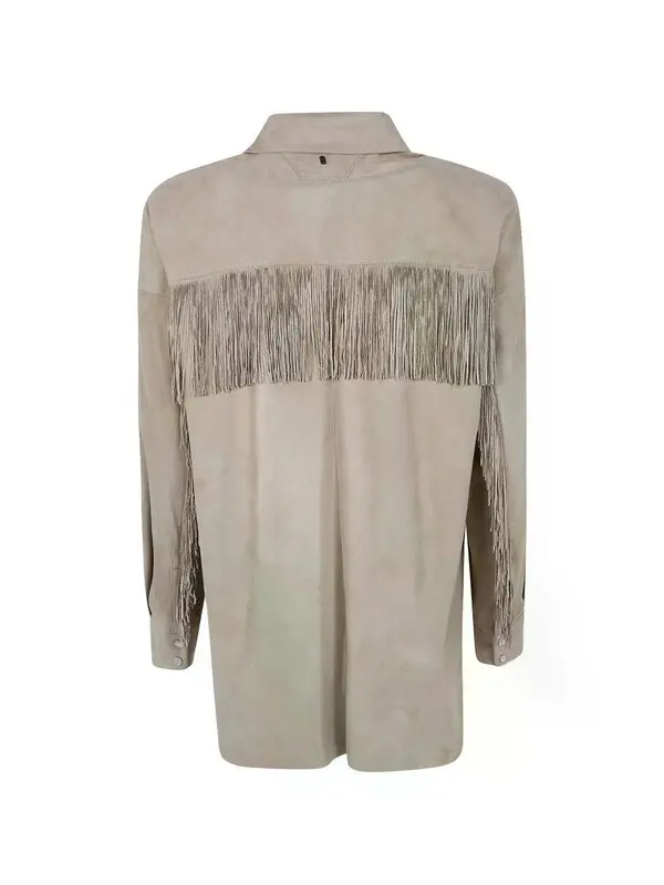 SALVATORE SANTORO Fringed Suede Shirt