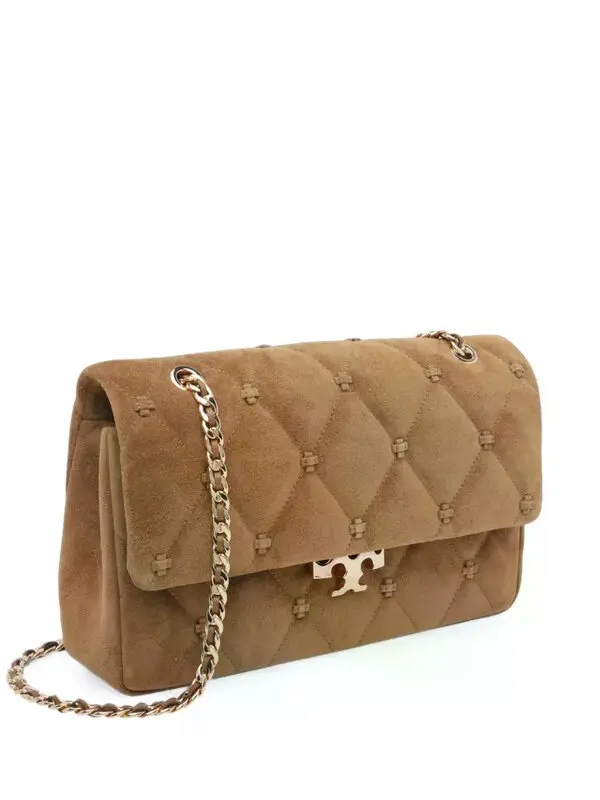Tory Burch Bunny Knot Suede Shoulder Bag
