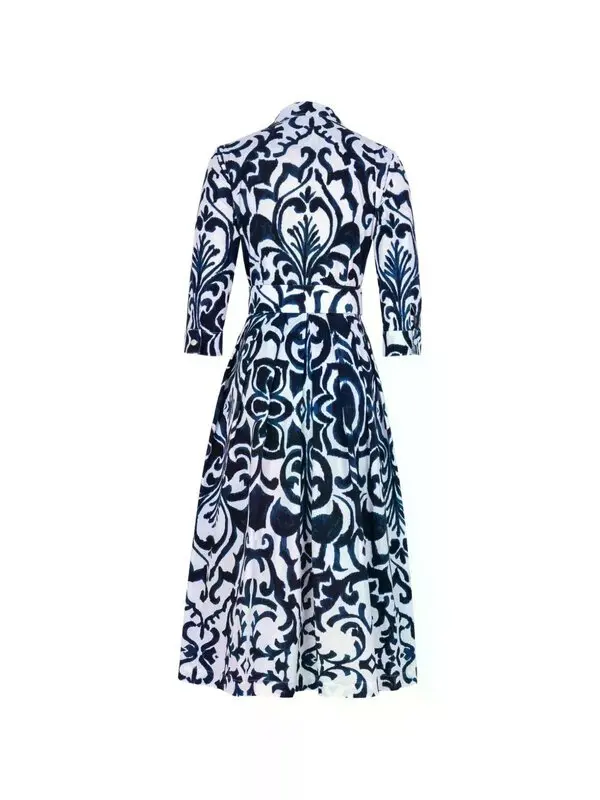 Samantha Sung Audrey Maiolica-print Midi Dress