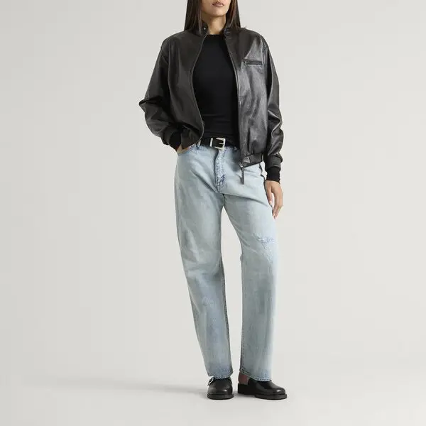 Auralee Sheer Rib Long Sleeve Top
