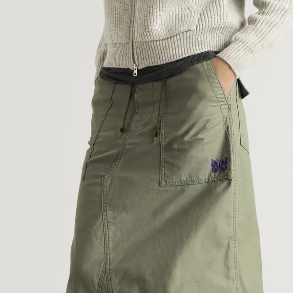 Needles String Fatigue Midi Skirt