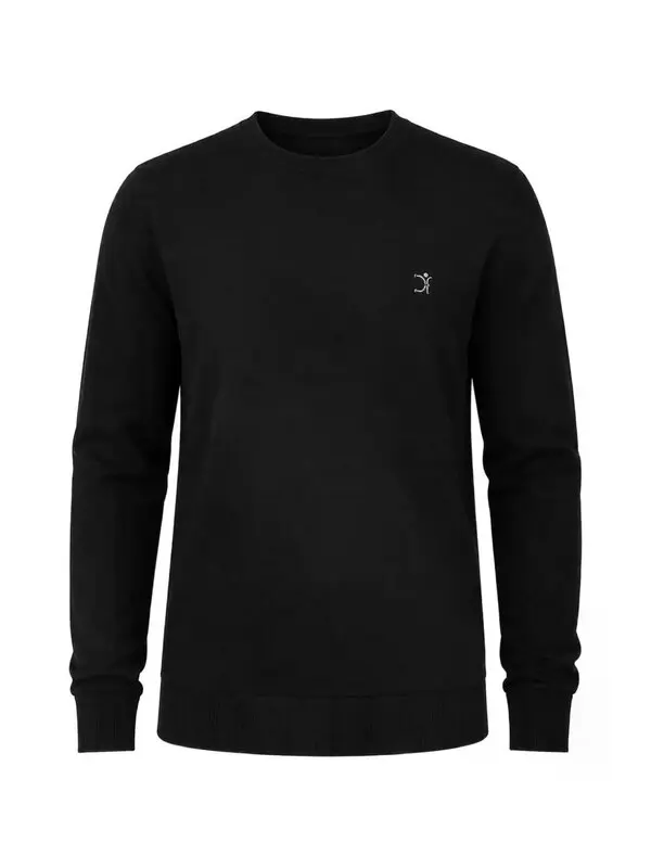 UOMINITALIANI Logo-embroidered Crewneck Sweater