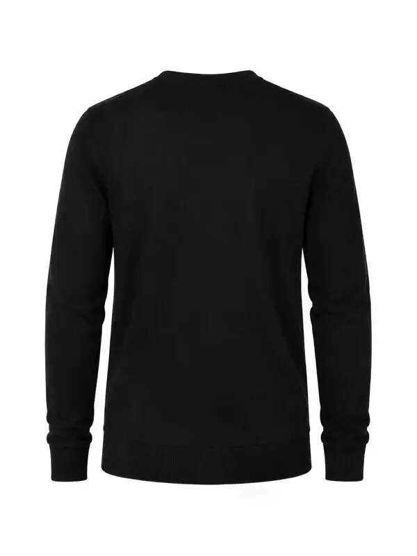 UOMINITALIANI Logo-embroidered Crewneck Sweater