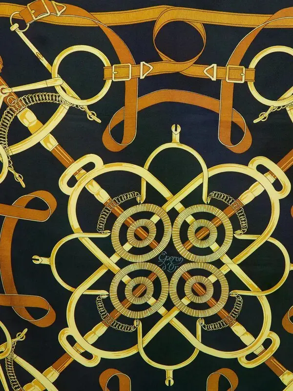 Hermès Eperon D'or Silk Scarf - Black