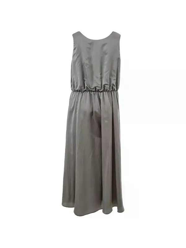 LARDINI V-neck Draped Midi Dress