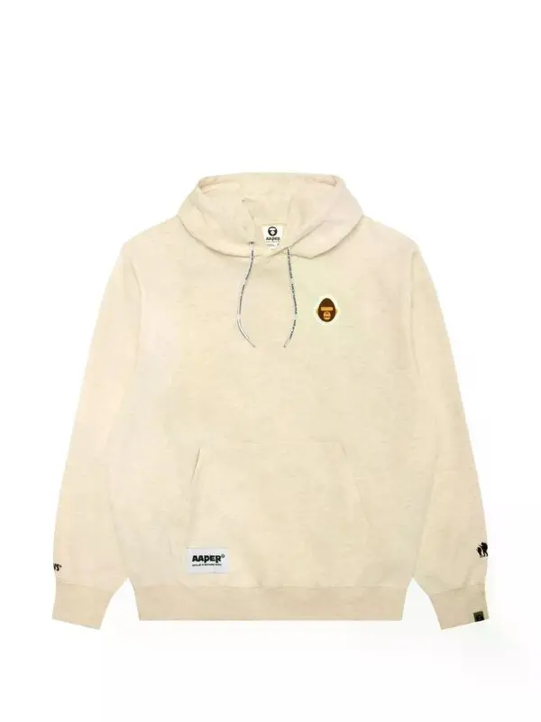 AAPE BY *A BATHING APE Aaper Logo-embroidered Hoodie - Neutrals