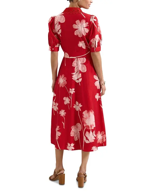 PHASE EIGHT Delphine Lace Collar Belted Dress