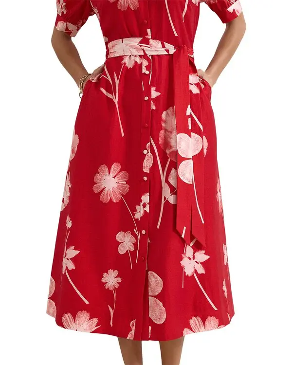 PHASE EIGHT Delphine Lace Collar Belted Dress