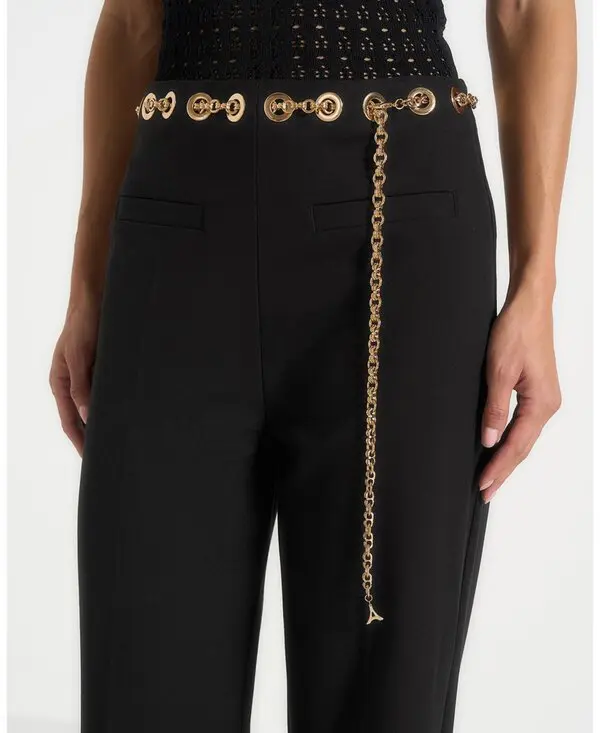 Manière De Voir Perrine Trousers With Rope Belt Detail - Black