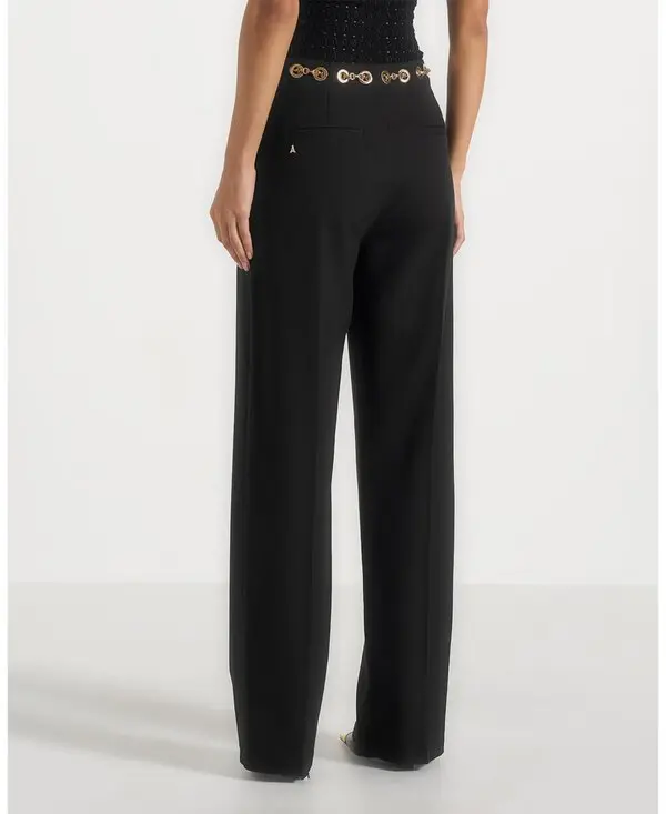 Manière De Voir Perrine Trousers With Rope Belt Detail - Black