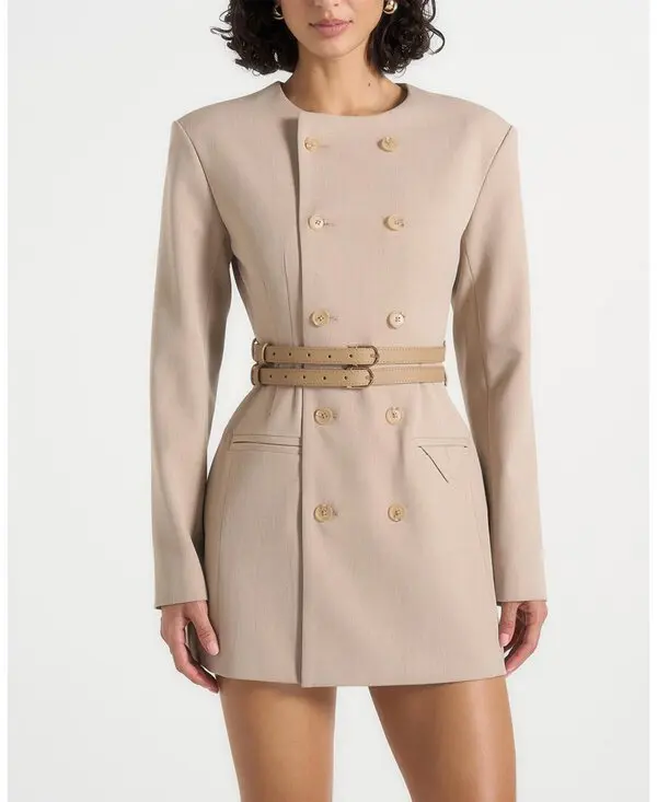 Manière De Voir Sierra Db Belted Blazer Dress