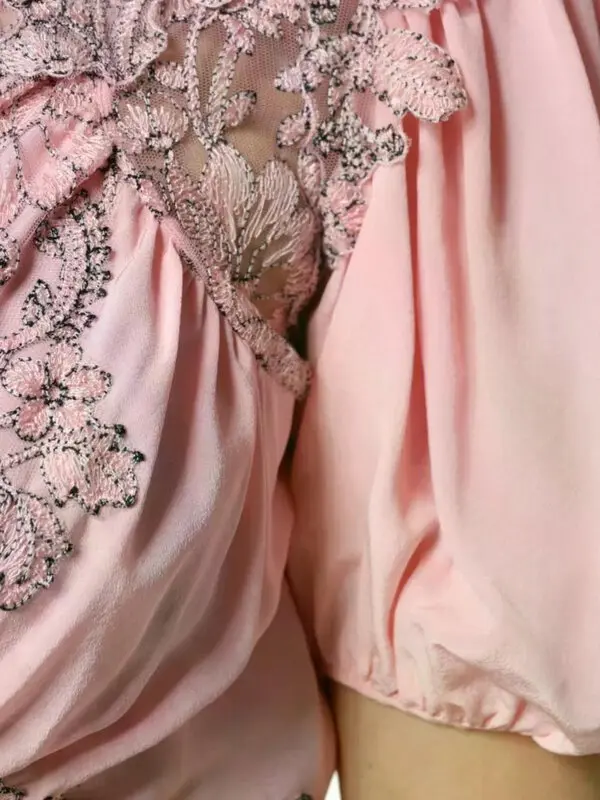 Ermanno Scervino Lace-detail Silk Midi Dress