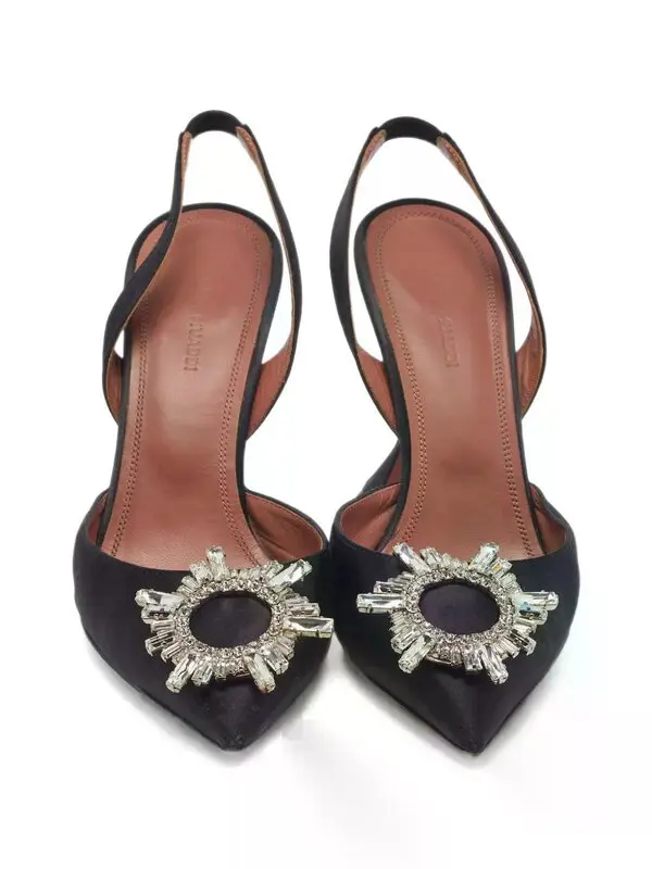 Amina Muaddi Begum Crystal-embellished Slingback Pumps