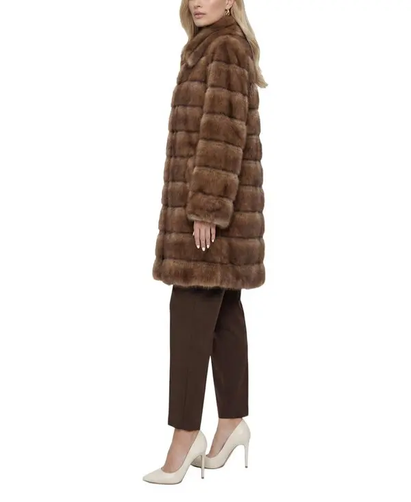 LYLA GRANT Faux Fur Sable Short Coat