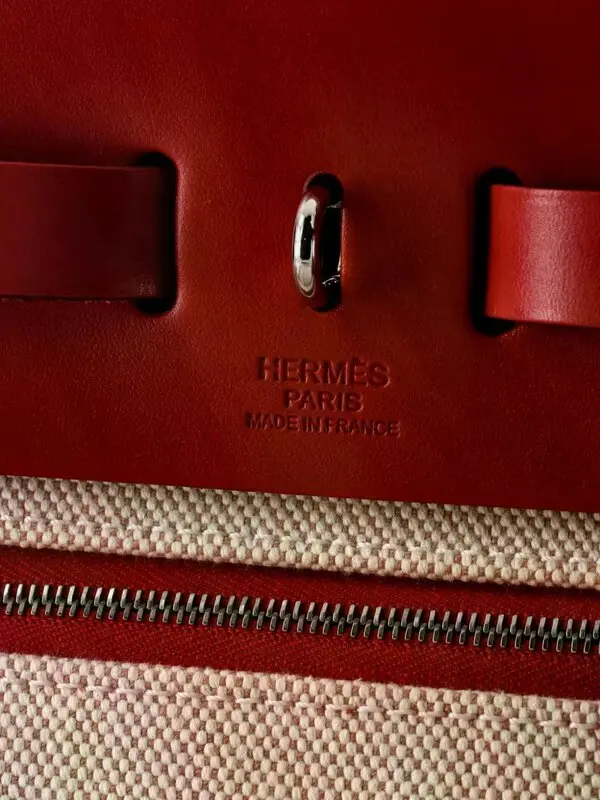 Hermès Herbag Zip Berline Vache Canvas And Leather 31 Shoulder Bag