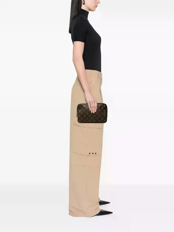 LOUIS VUITTON 1999 Monogram Trousse Toilette 23 Clutch Bag - Brown