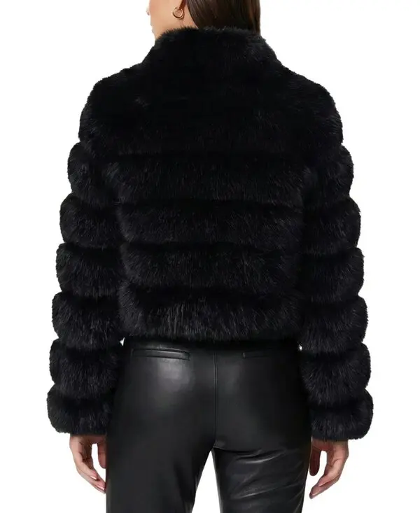 LYLA GRANT Faux Fur Fox Reversible Jacket