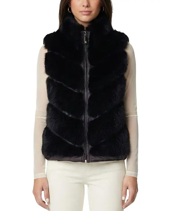 LYLA GRANT Faux Fur Silver Fox Vest