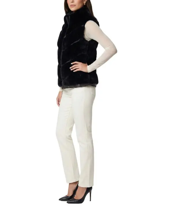 LYLA GRANT Faux Fur Silver Fox Vest
