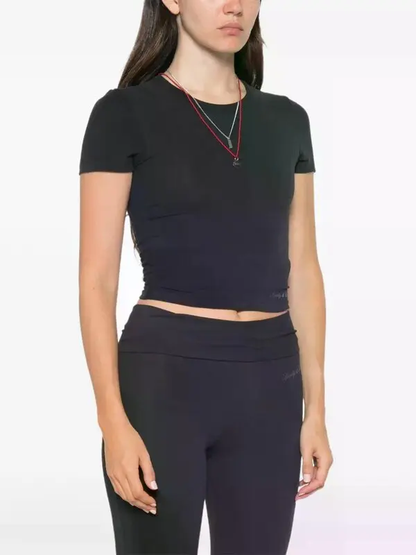 Sporty & Rich Vanessa Logo-print Cropped T-shirt