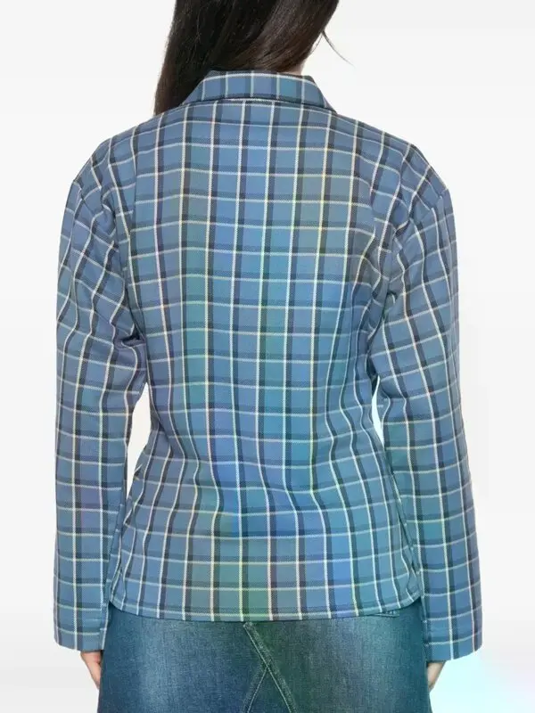 BASERANGE Limber Plaid-fastening Tie-fastening Shirt