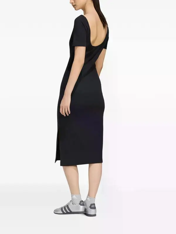 Adidas Ribbed Boat-neck Midi Dress