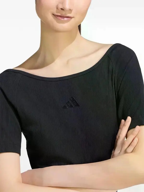 Adidas Ribbed Boat-neck Midi Dress
