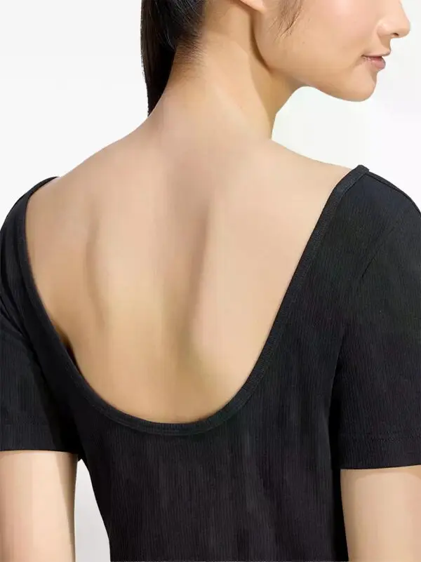 Adidas Ribbed Boat-neck Midi Dress