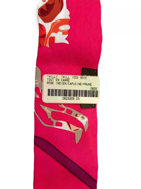Hermès 2020-2026 Festival Des Amazones Silk Twilly Scarf Scarves - Pink