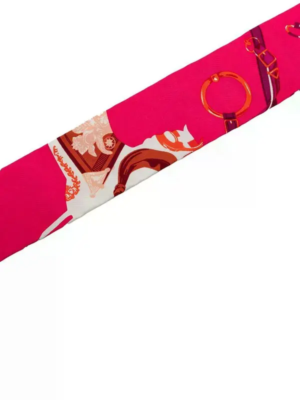 Hermès 2020-2026 Festival Des Amazones Silk Twilly Scarf Scarves - Pink