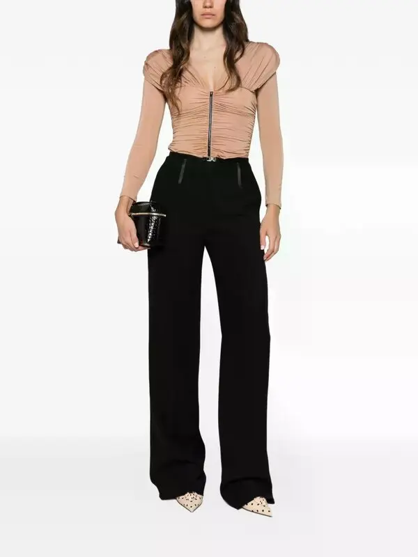 Elisabetta Franchi Ruched Long-sleeve Blouse