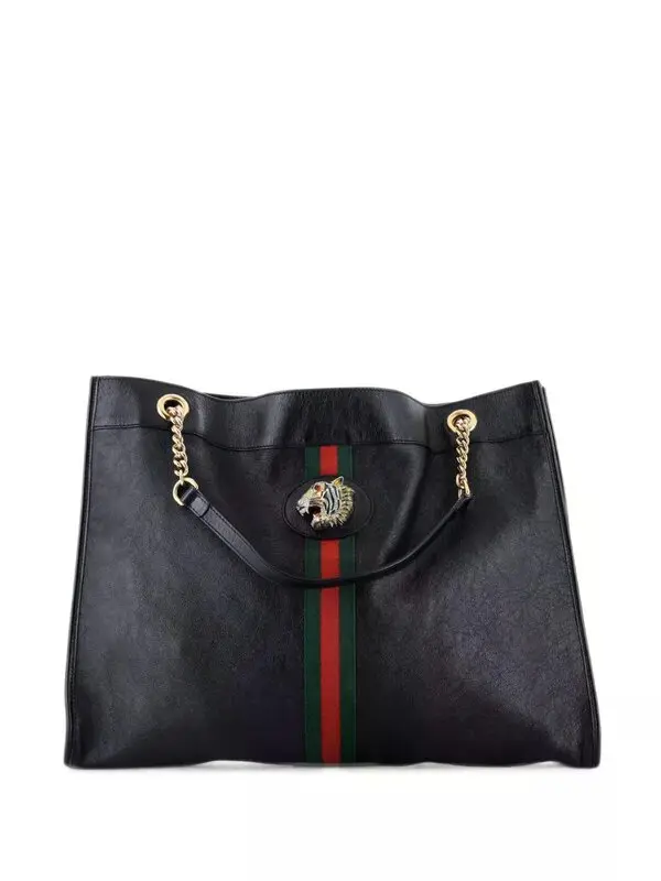 Gucci Rajah Chain Leather Large Tote Bag