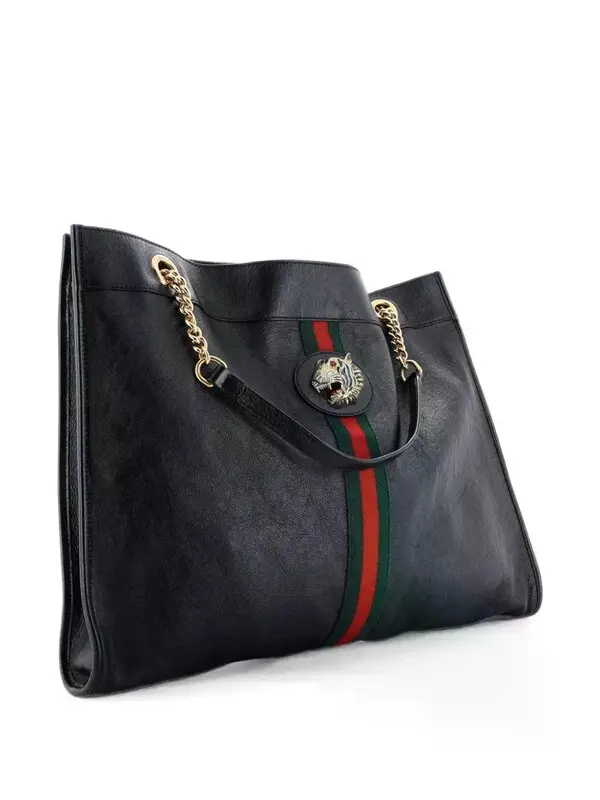 Gucci Rajah Chain Leather Large Tote Bag