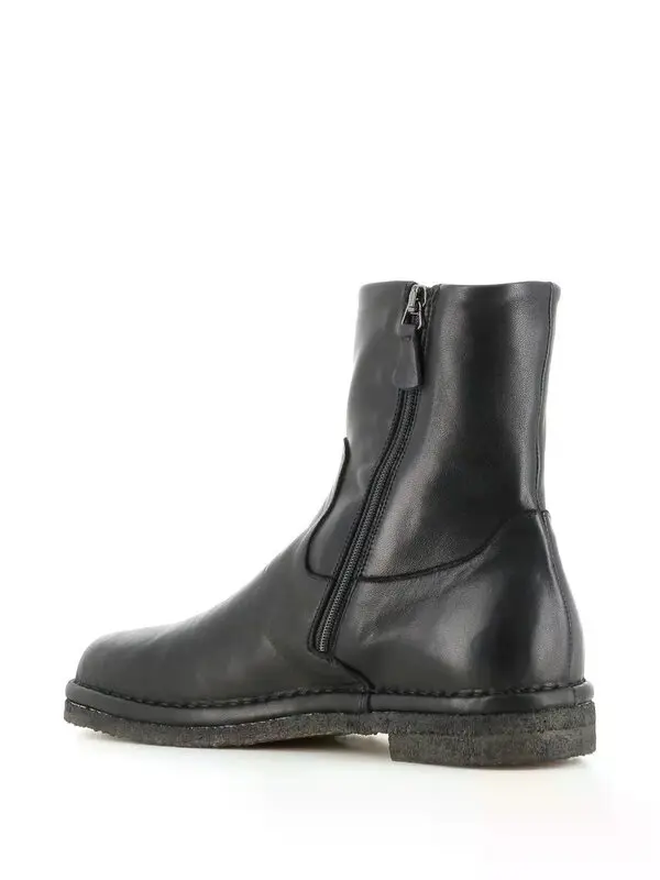 DEL CARLO Side-zip Leather Boots