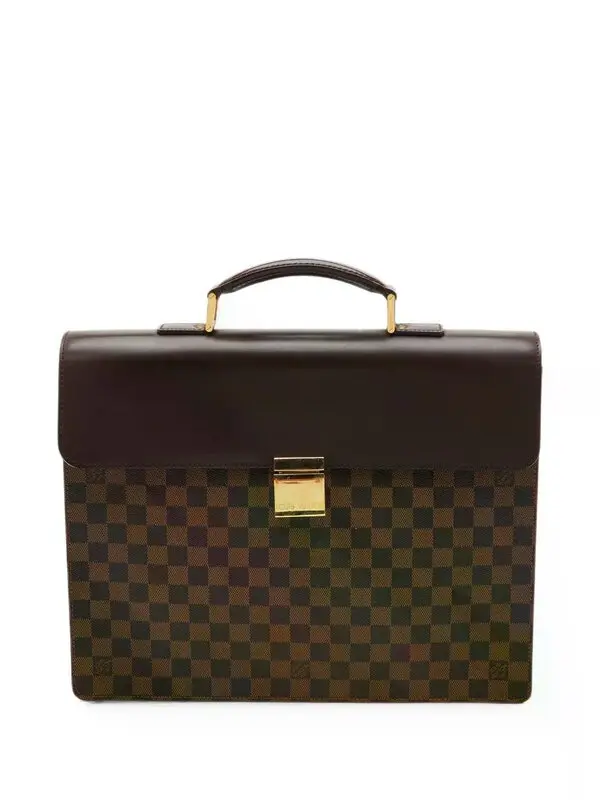 LOUIS VUITTON Altona Damier Ebene Briefcase - Brown