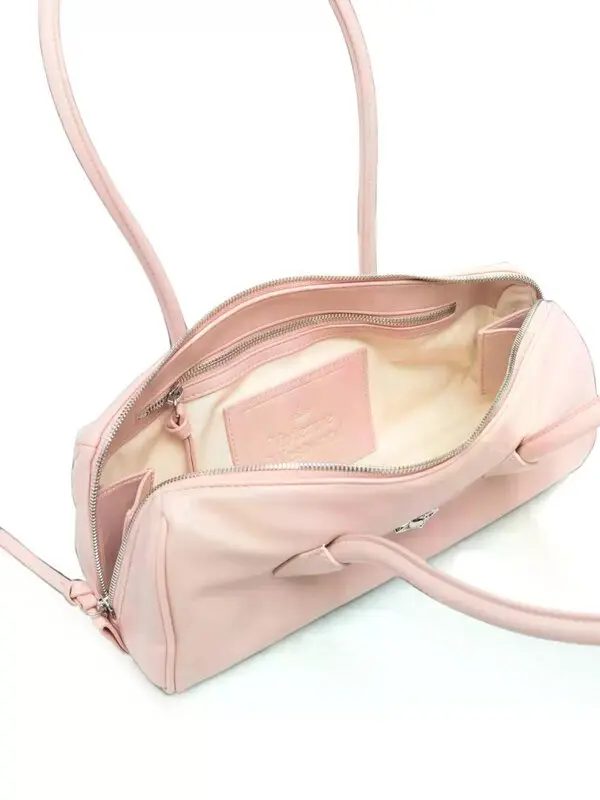 VIVIENNE WESTWOOD Polly Bowling Orb-plaque Leather Shoulder Bag